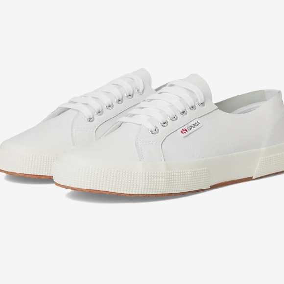 Superga | Shoes | Superga 275 Unlined White Nappa Leather Sneakers ...